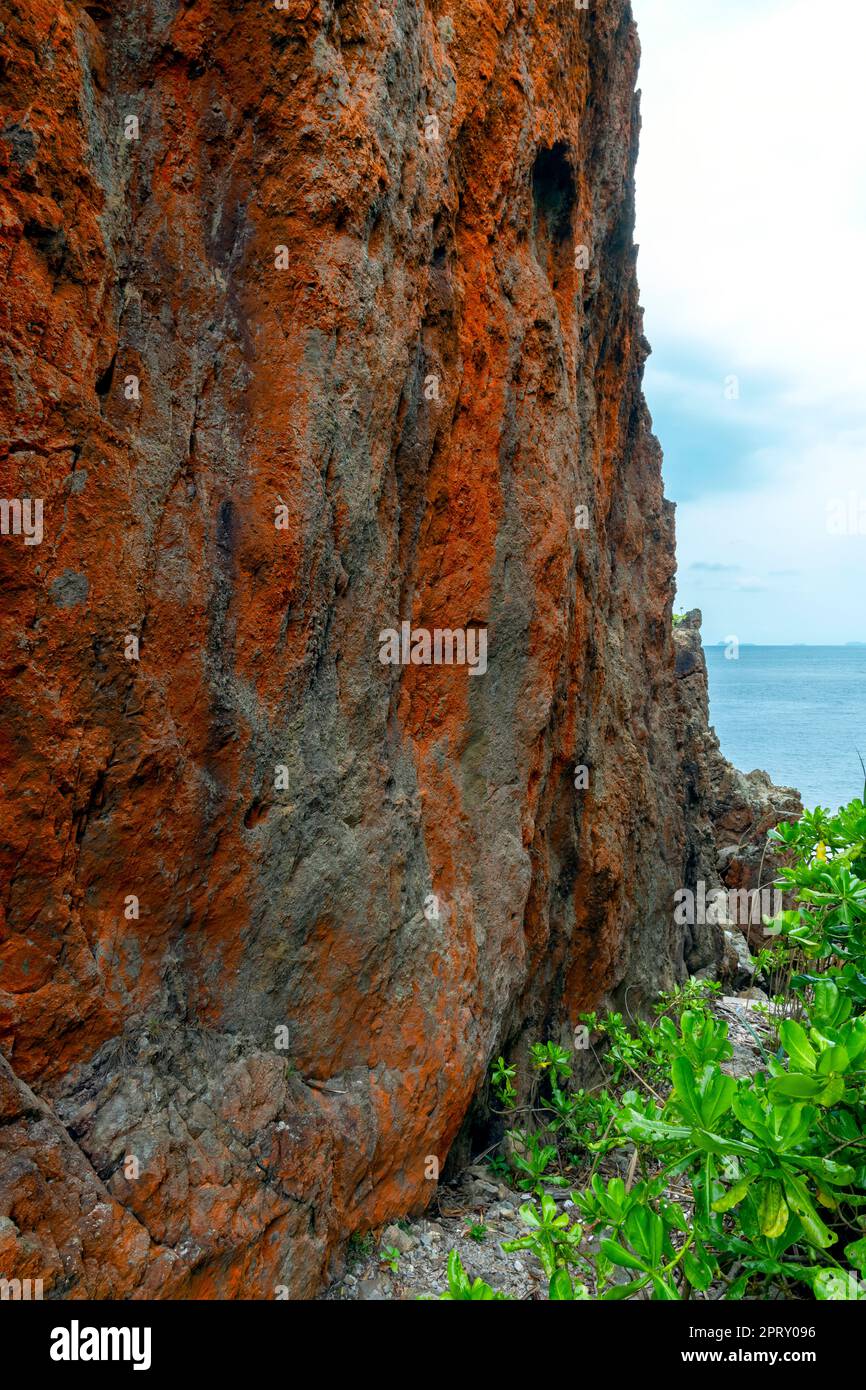 Pebble beach at Pulau Mawar; Endau, Peninsular Malaysia. Pulau Mawar is ...