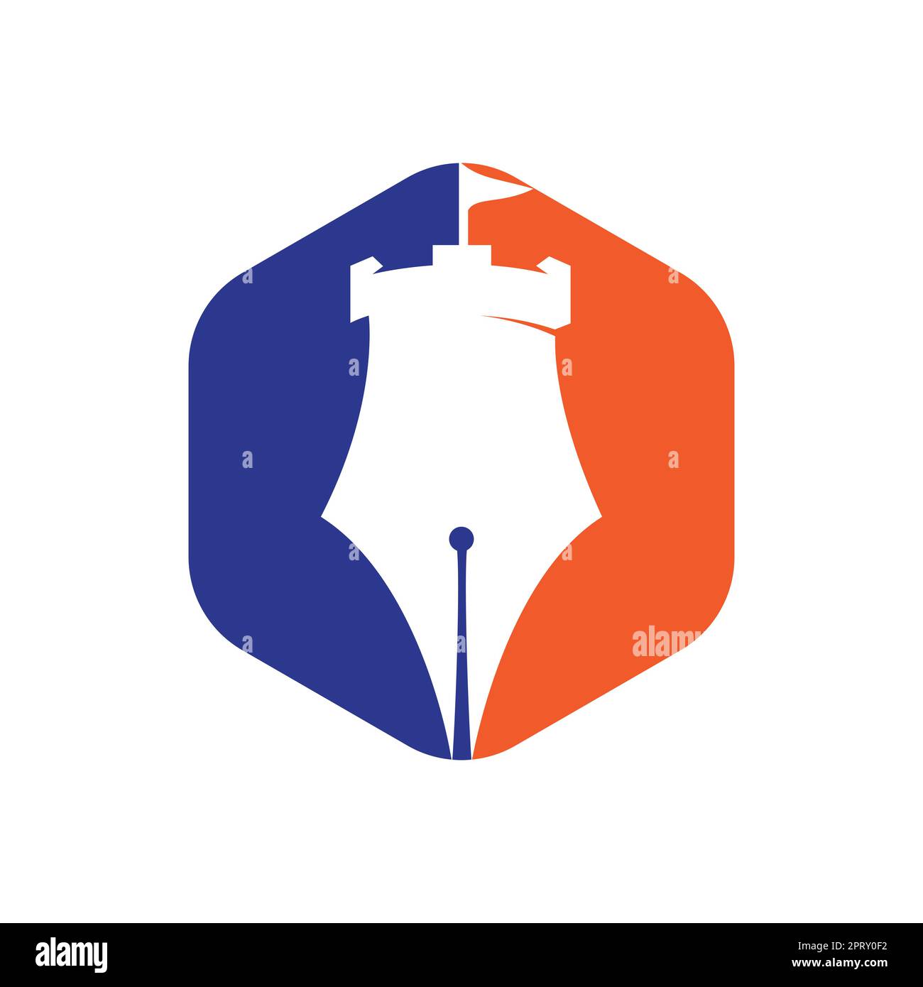 Castle pen education vector logo design. Castle writer logo design ...