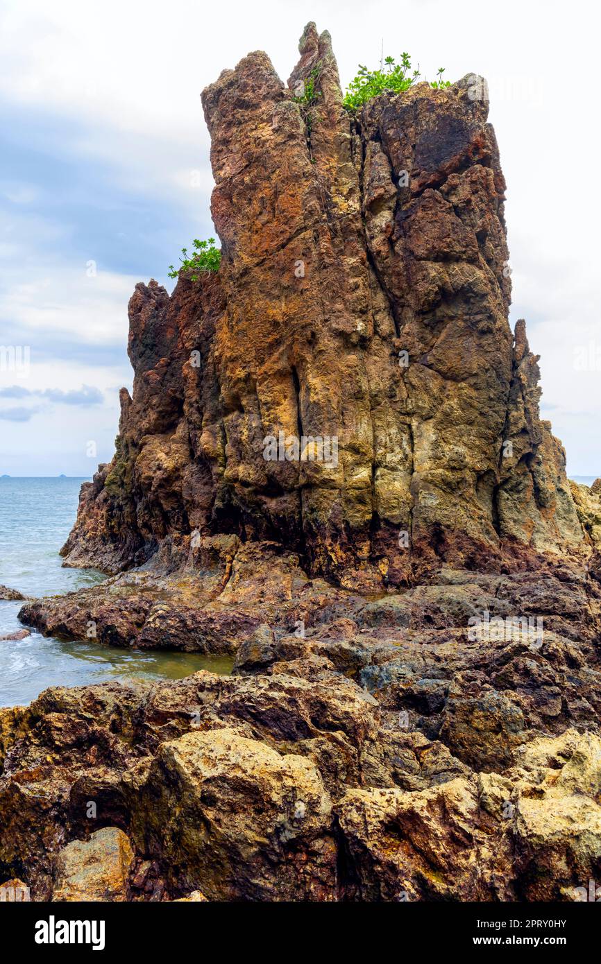 Pebble beach at Pulau Mawar; Endau, Peninsular Malaysia. Pulau Mawar is ...