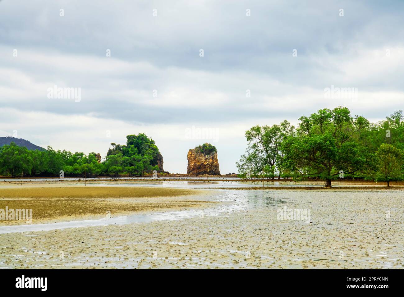 Pebble beach at Pulau Mawar; Endau, Peninsular Malaysia. Pulau Mawar is ...
