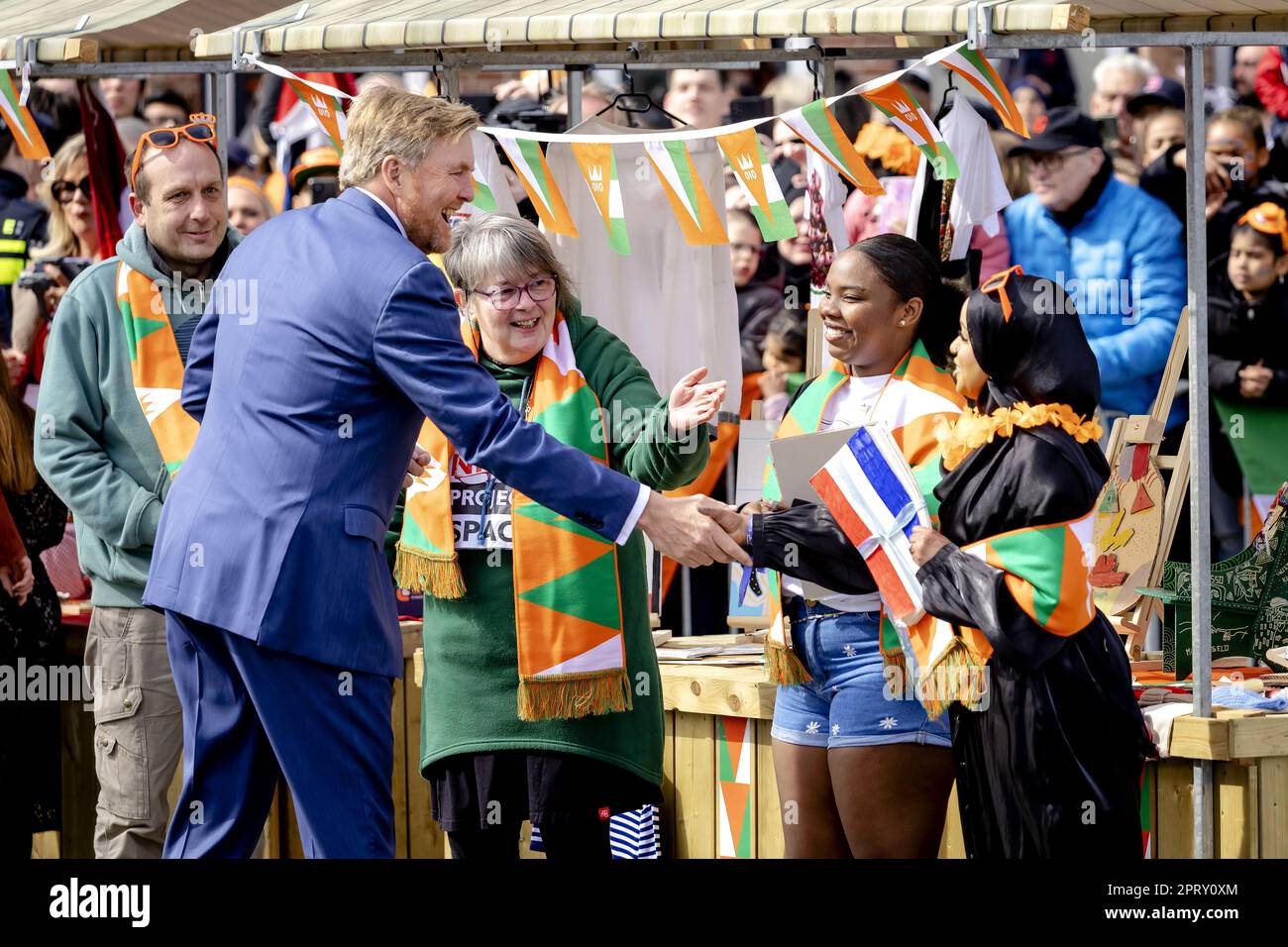 ROTTERDAM - King Willem-Alexander during the celebration of King's Day ...