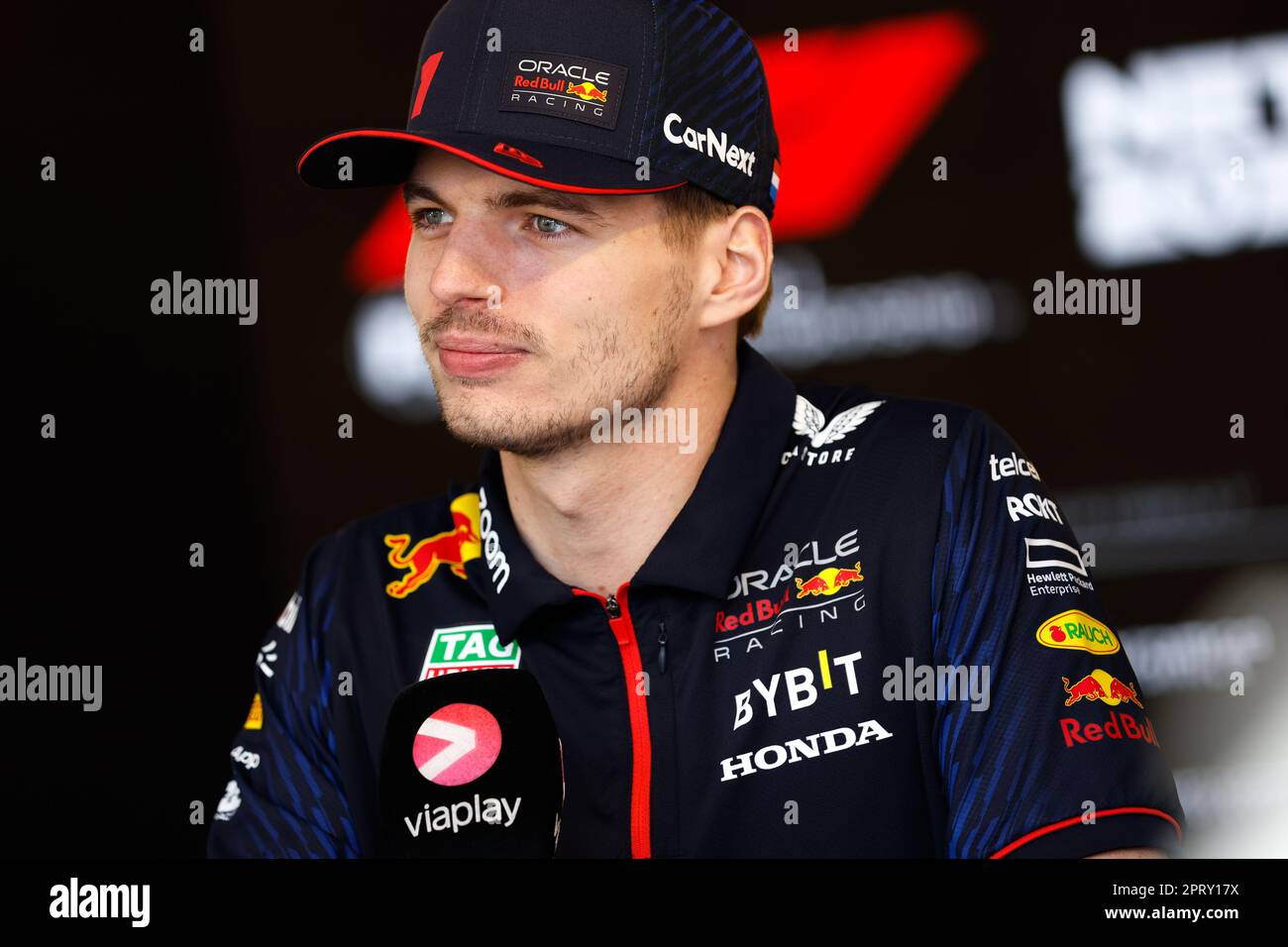 VERSTAPPEN Max (ned), Red Bull Racing RB19, portrait during the Formula ...