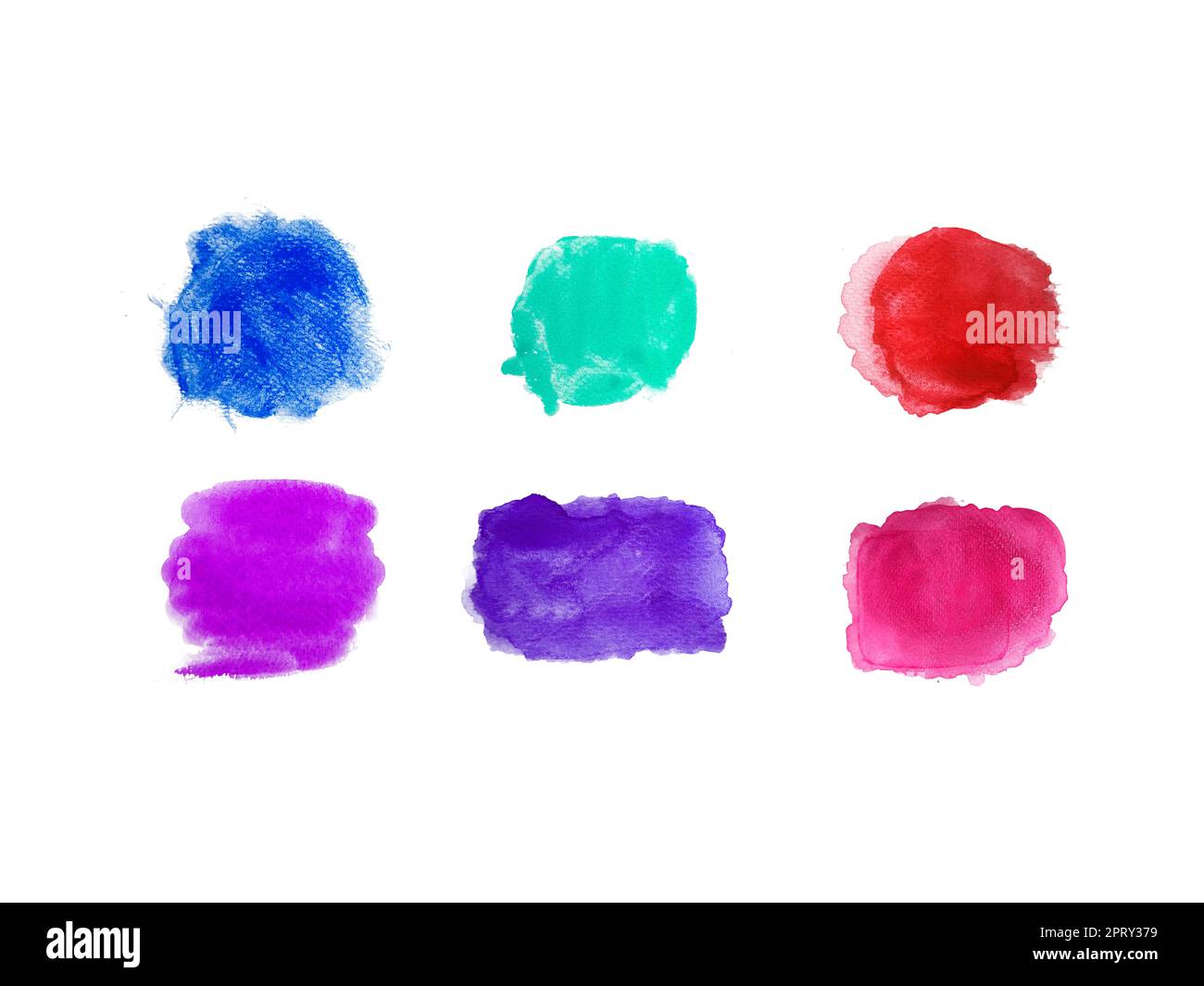 Abstract watercolor hand paint texture, isolated on white background ...