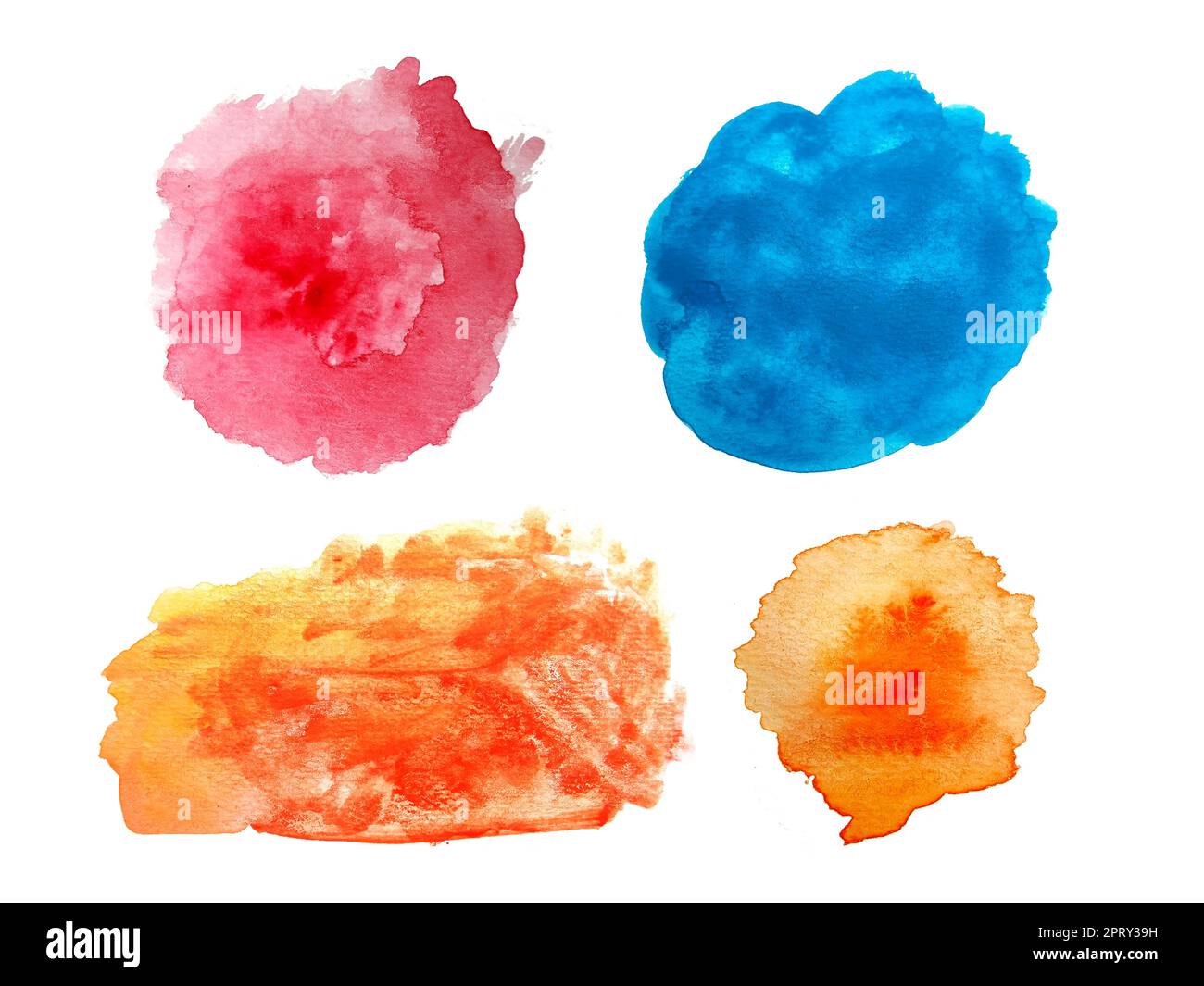 Abstract watercolor hand paint texture, isolated on white background ...