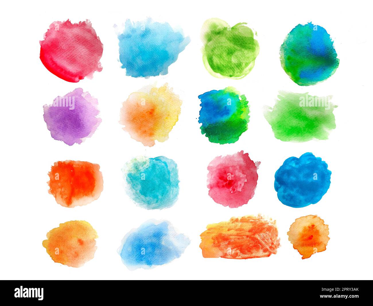 Abstract watercolor hand paint texture, isolated on white background ...