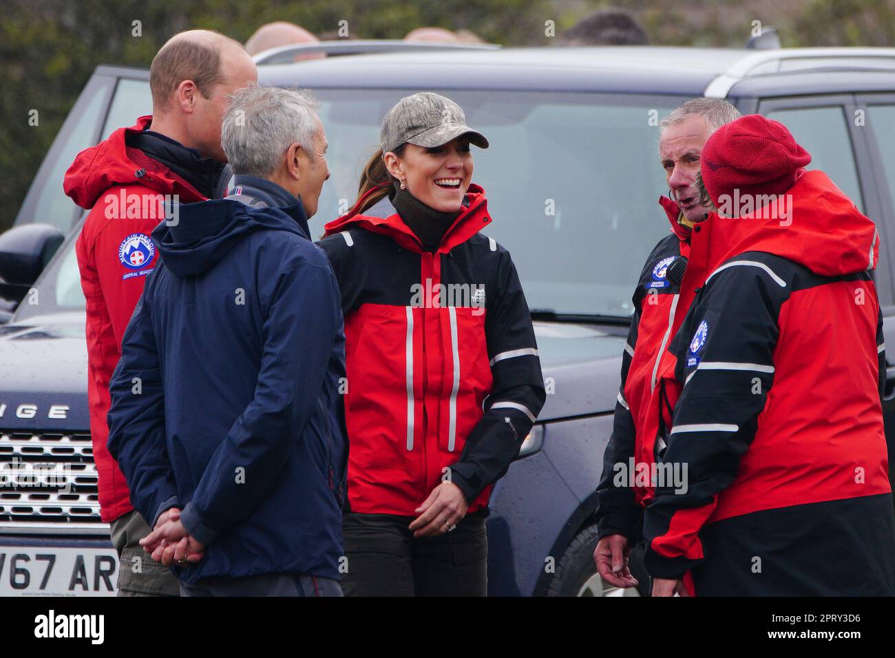 The Prince and Princess of Wales arrives for a visit to Central Beacons ...