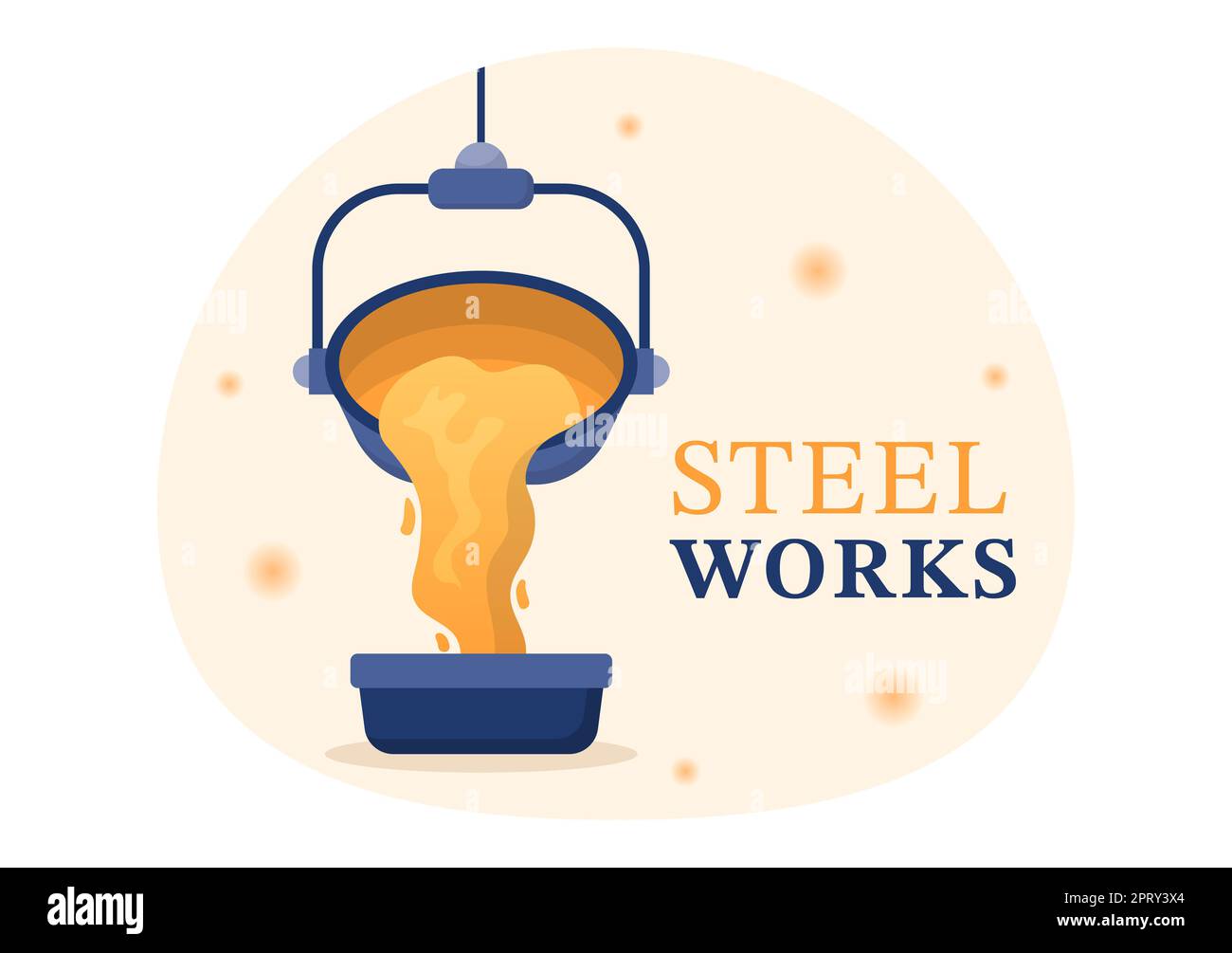 Steelworks with Resource Mining, Smelting of Metal in Big Foundry and ...