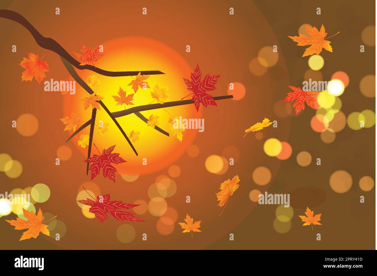 autumn realistic background theme Stock Vector Image & Art - Alamy