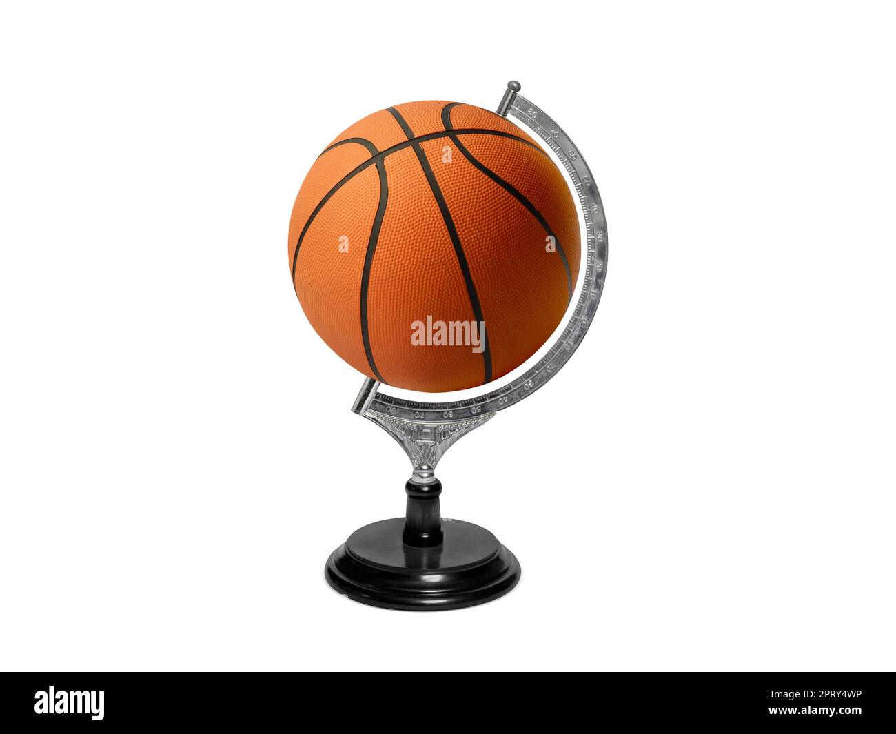 Globe sphere orb Basketball concepts on white background. Sport ...