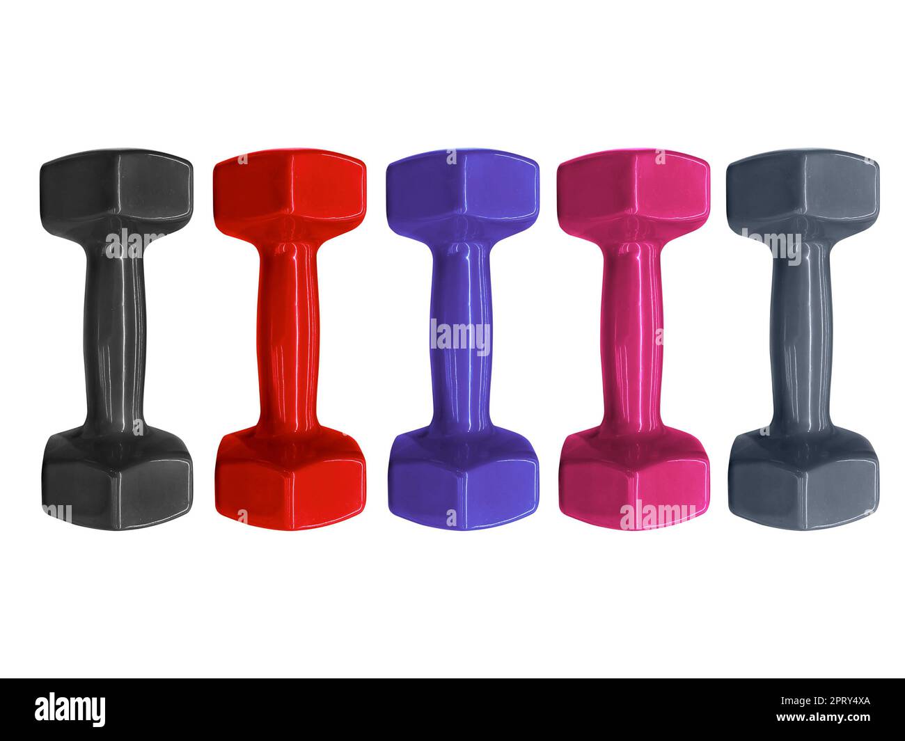 Dumbbells isolated on white background Stock Photo - Alamy