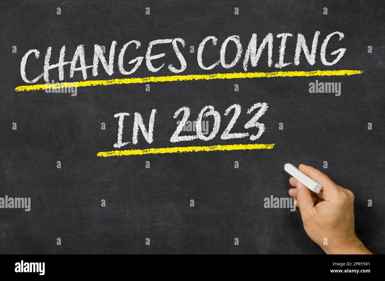 Changes Coming in 2023 written on a blackboard Stock Photo - Alamy