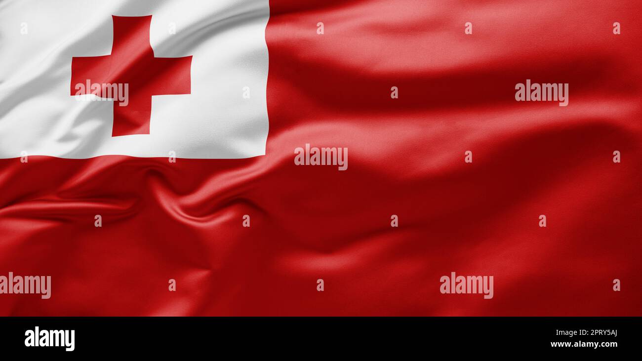 Tonga national flag folds hi-res stock photography and images - Alamy