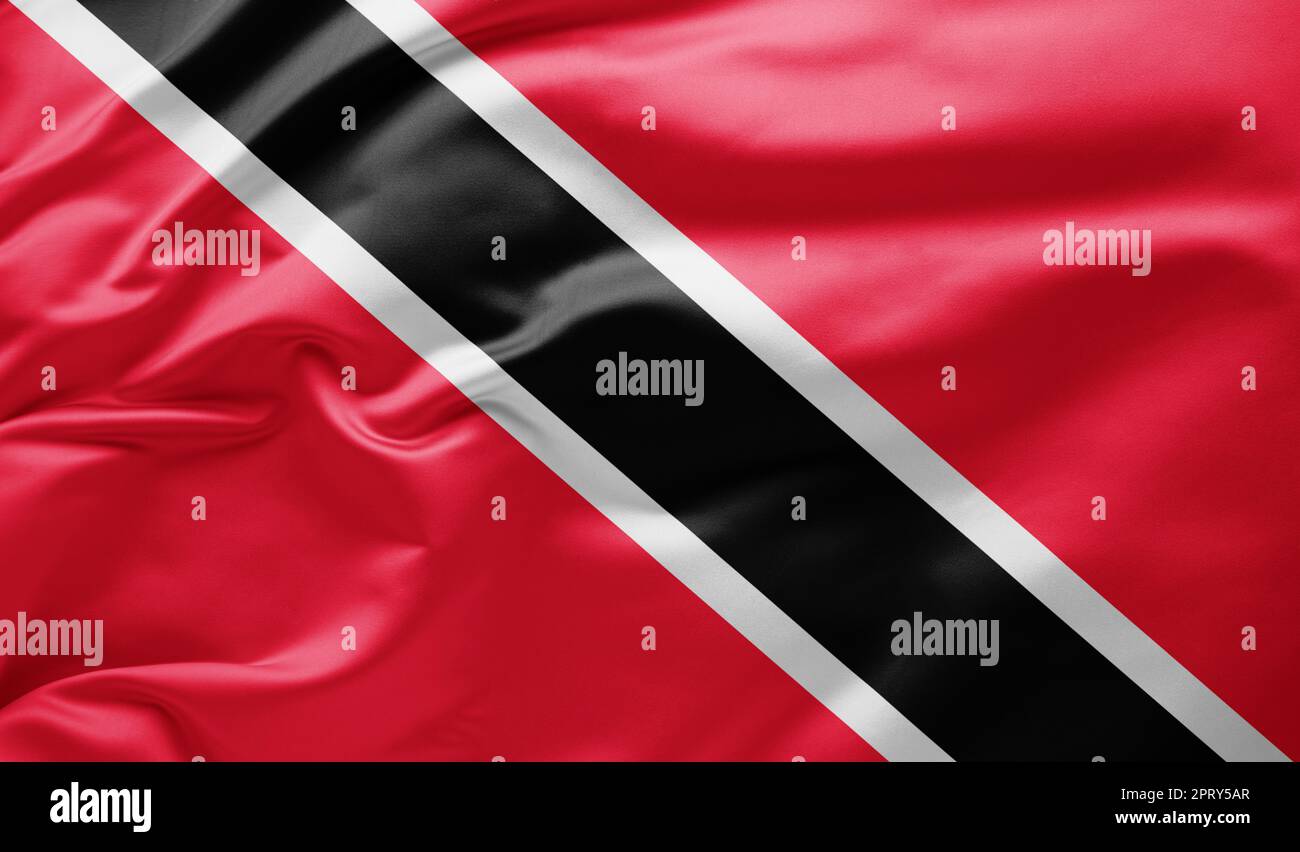 Waving national flag of Trinidad and Tobago Stock Photo - Alamy