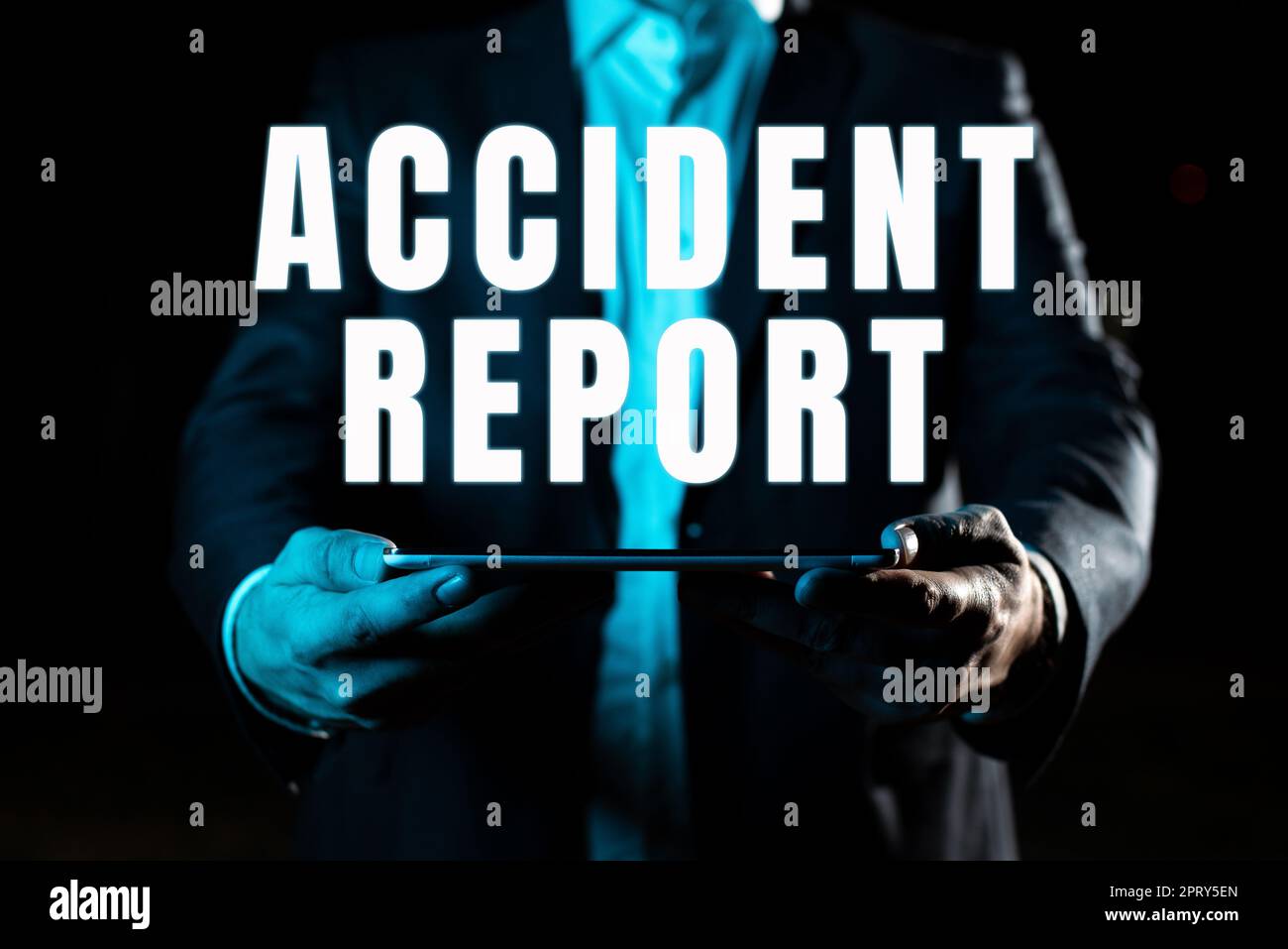 Conceptual caption Accident Report, Word Written on to attain a desired ...