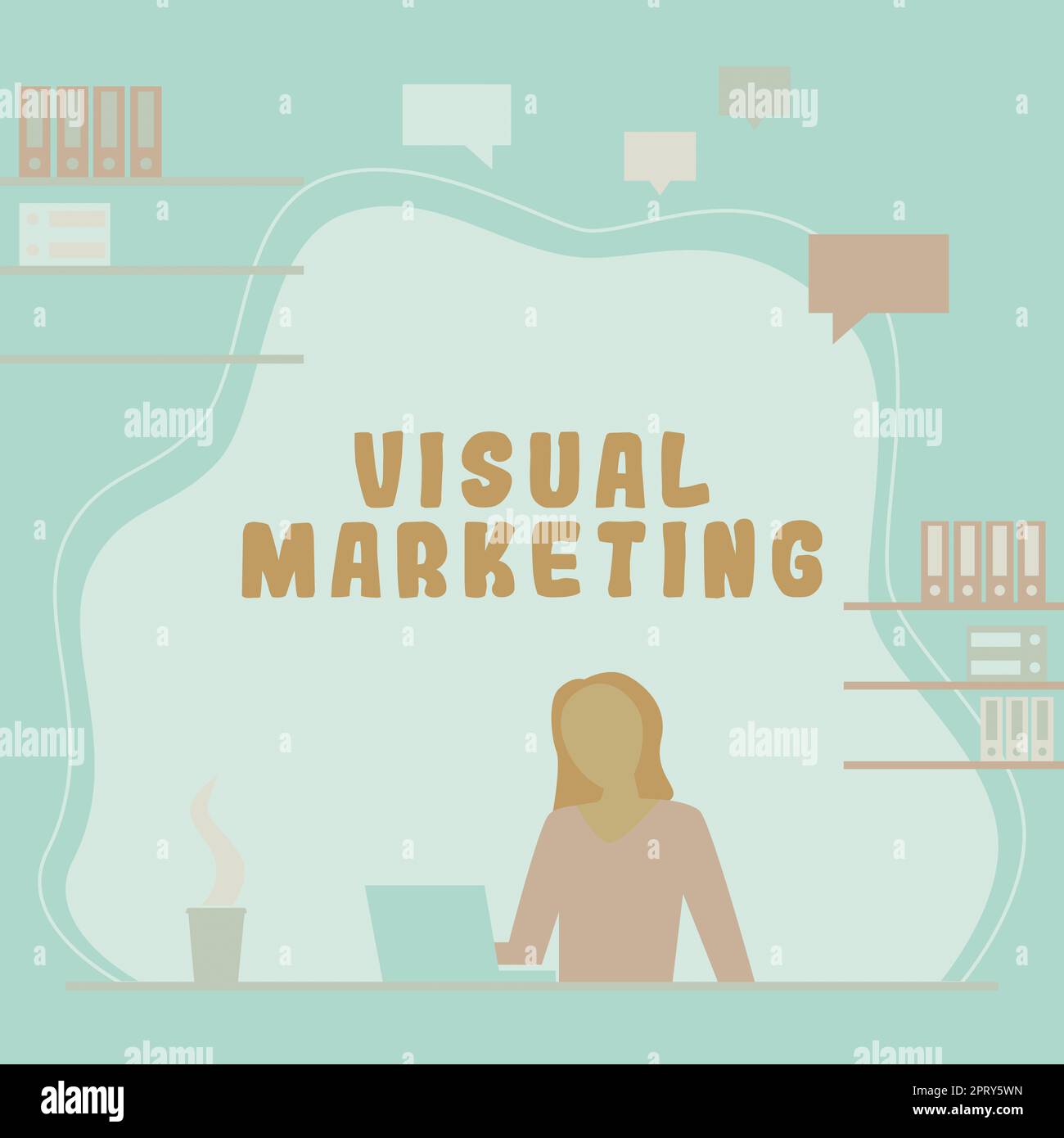 Sign displaying Visual Marketing, Business showcase reduce water ...