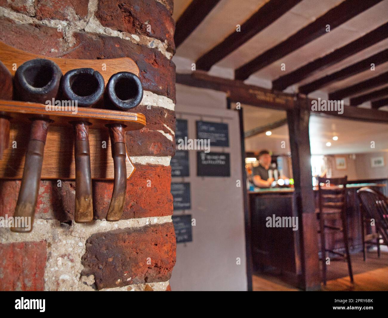 A collection of pipes in a Suffolk pub Stock Photo - Alamy