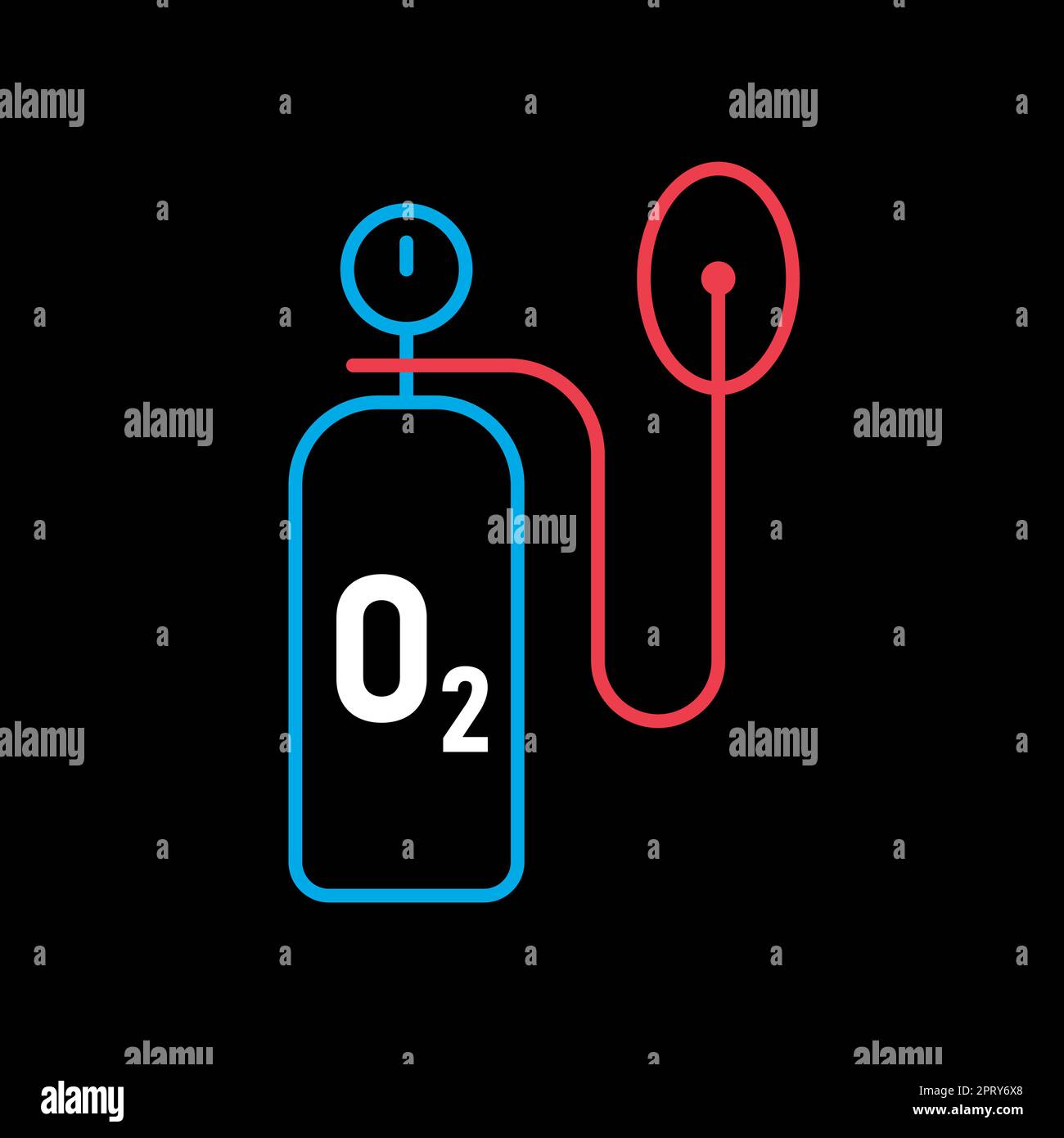 Medical oxygen cylinder vector icon. Coronavirus Stock Vector Image ...