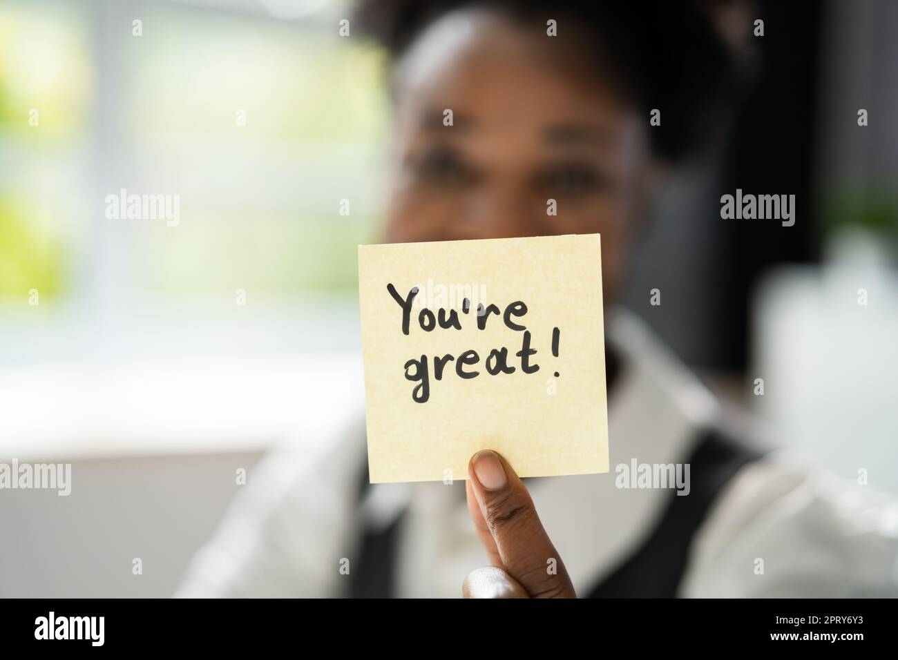 Compliment And Praise Message Sign. Business Concept Note Stock Photo ...