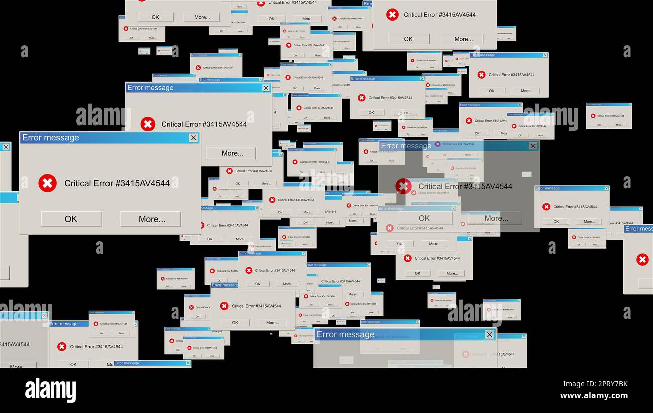 Critical errors. Computer generated 3d render Stock Photo - Alamy