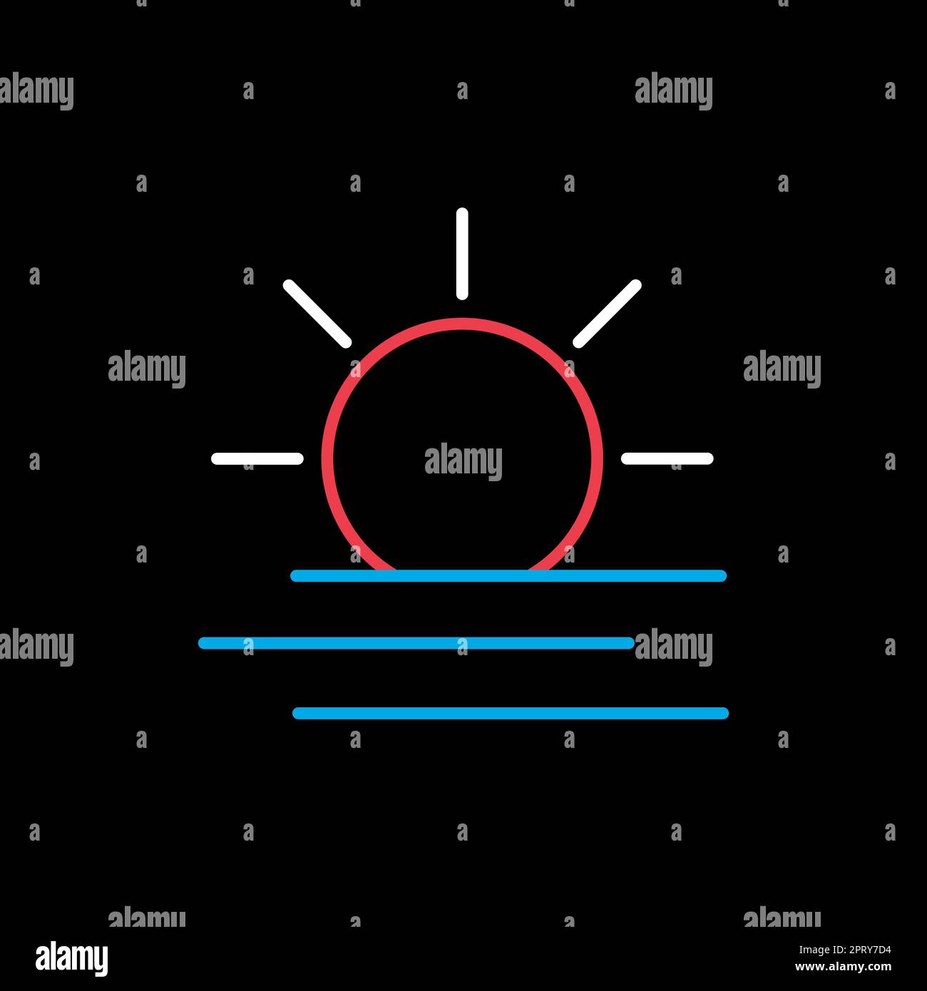 Summer sun heat vector icon. Weather sign Stock Vector Image & Art - Alamy