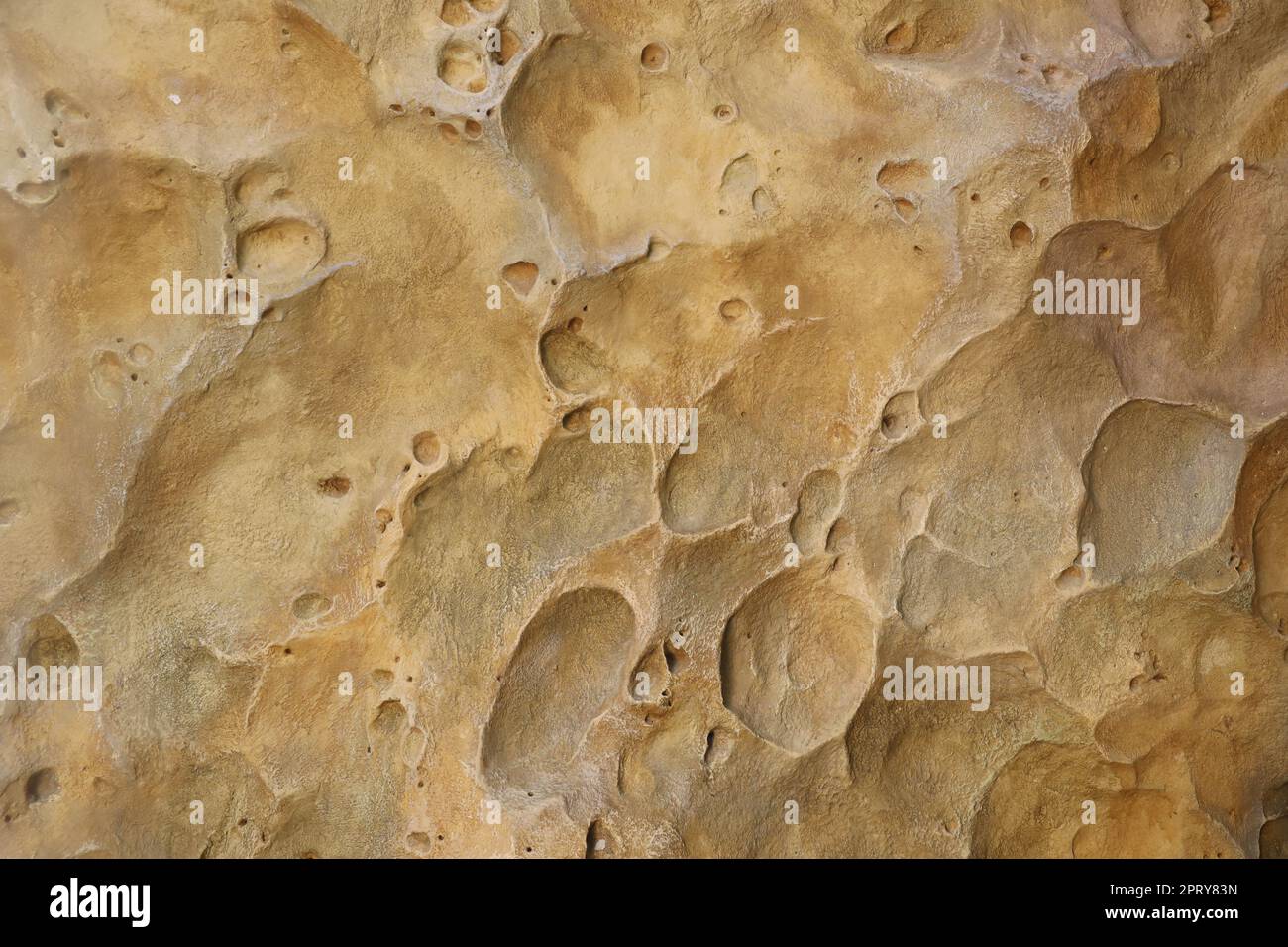 Combination of stone relief like a orange planet surface. Brown stone ...