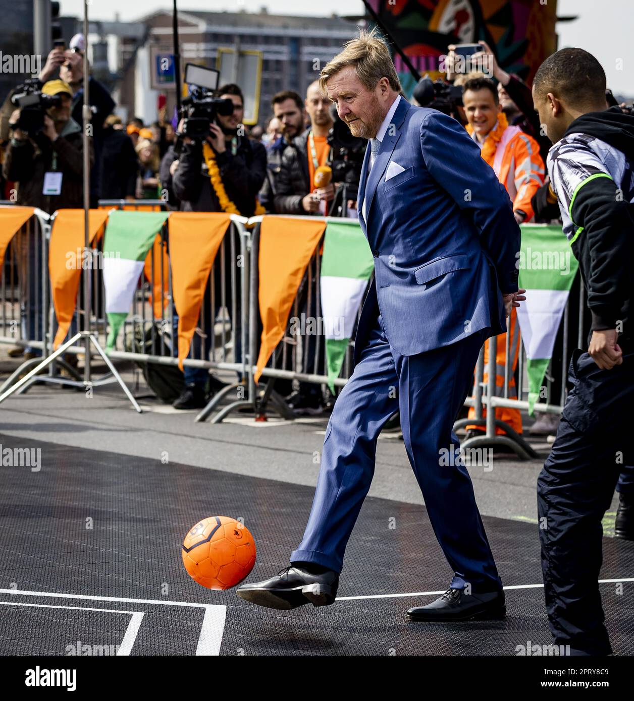ROTTERDAM - King Willem-Alexander during the celebration of King's Day ...