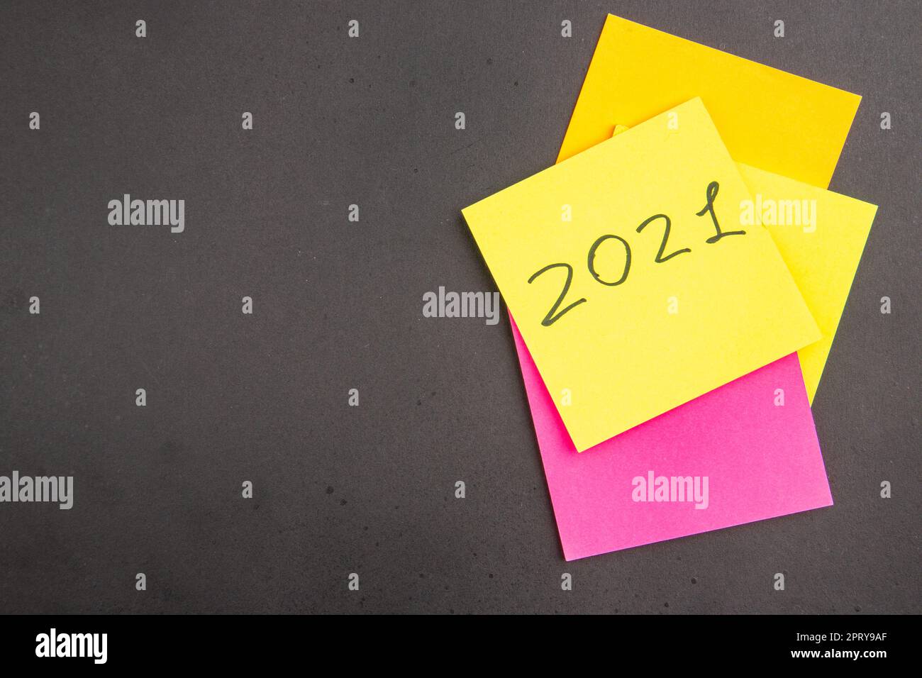 top view break time written on yellow sticky note colorful sticky notes ...