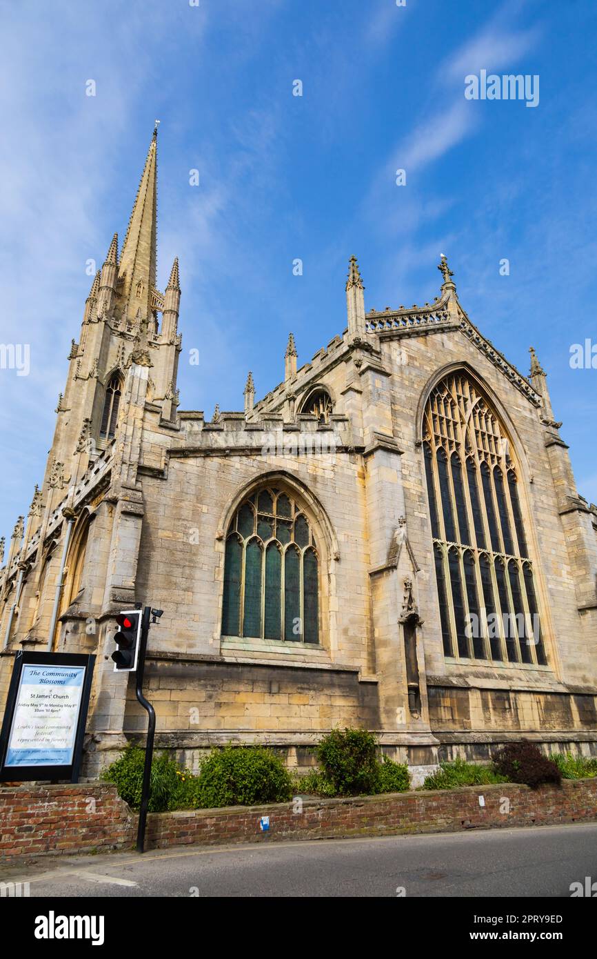 St James' Anglican parish church in the Capital of the Wolds. Louth ...