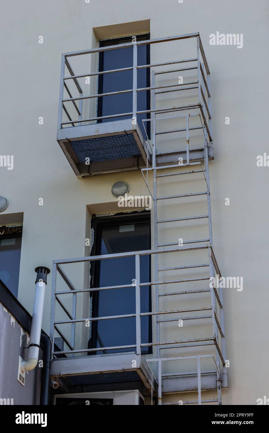 Architectural details of the facade of modern office buildings with ...