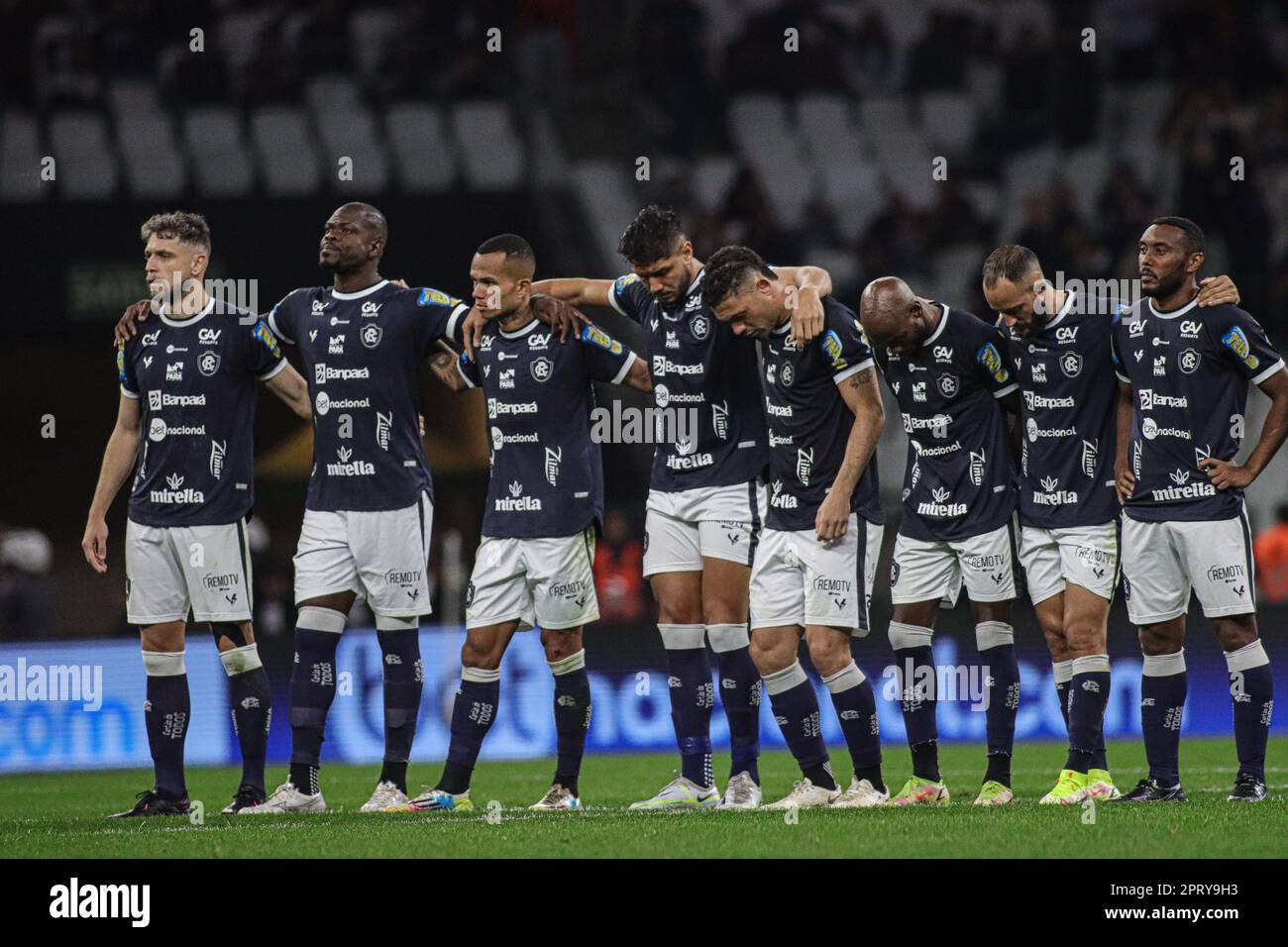 Sao Paulo, Brazil, 26th Apr, 2023. Players of Remo, wait for the ...