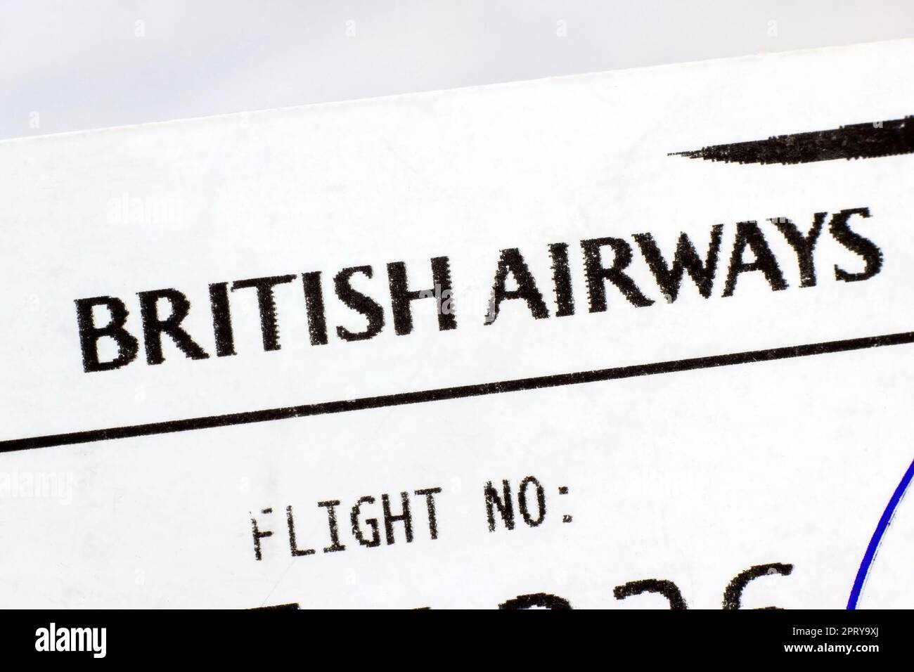 MINSK, BELARUS - NOVEMBER 26, 2022: Paper British Airways boarding pass ...