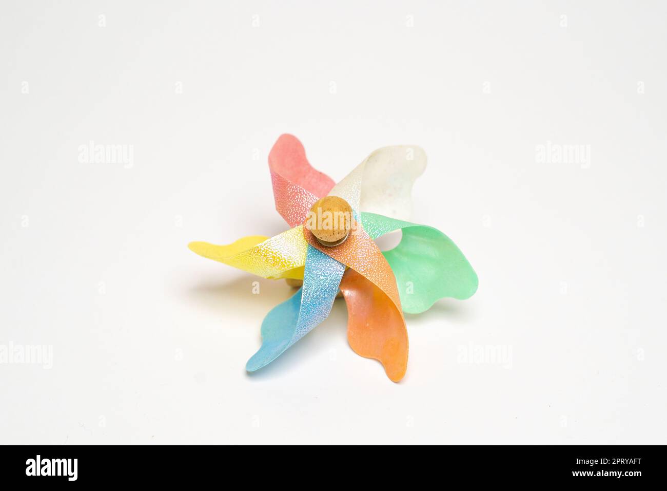Colorful pinwheel on a white background Stock Photo - Alamy