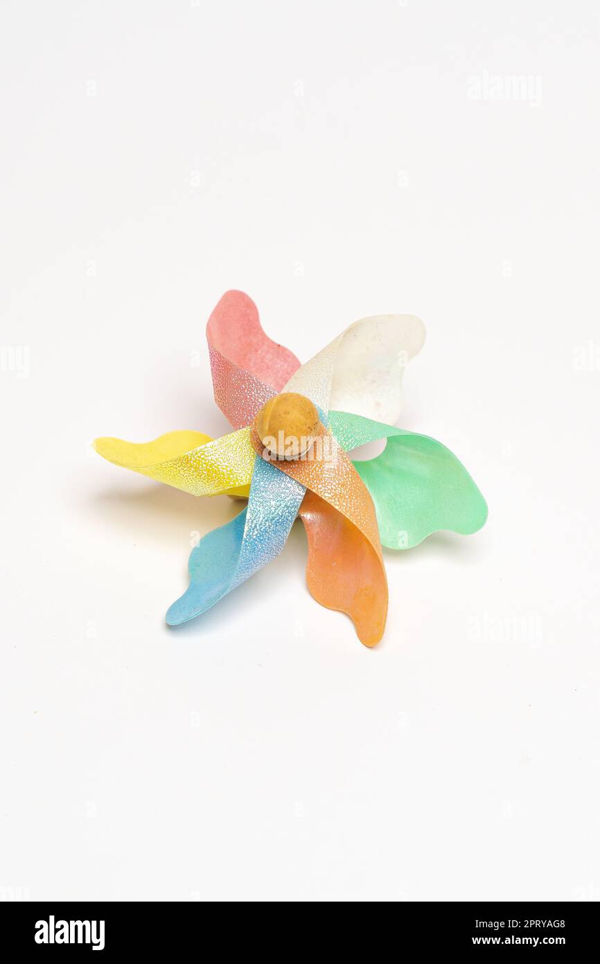 Colorful pinwheel on a white background Stock Photo - Alamy