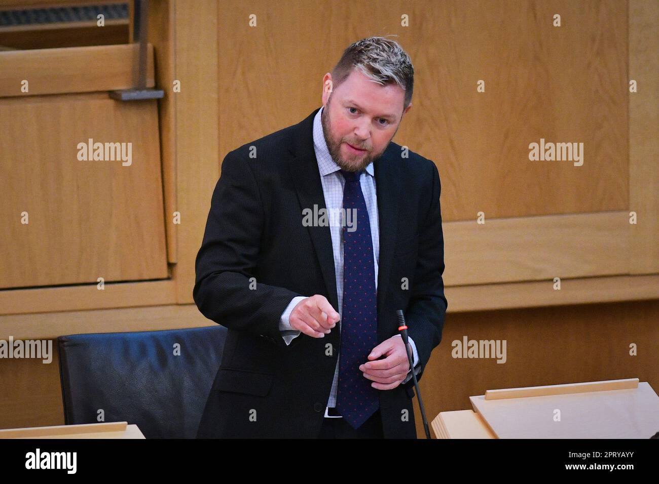 Edinburgh Scotland, UK 27 April 2023 Jamie Greene Scottish Conservative ...