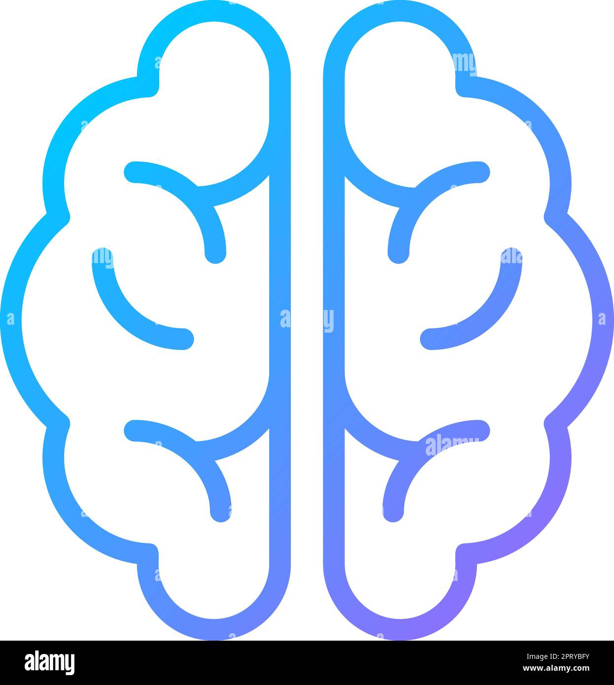 Human brain pixel perfect gradient linear vector icon Stock Vector ...