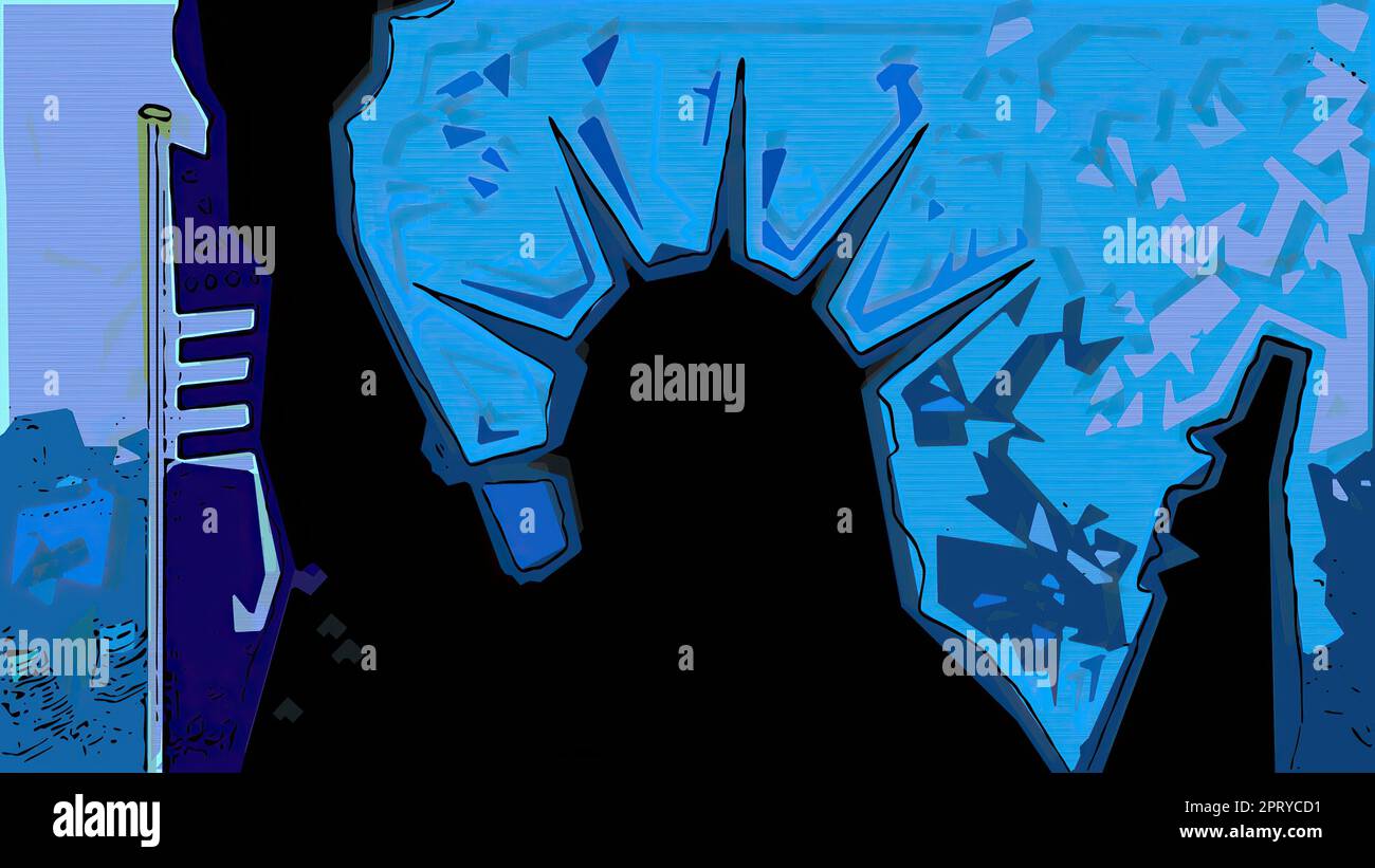 New York Statue of Liberty in a Pop Art Style Stock Photo - Alamy