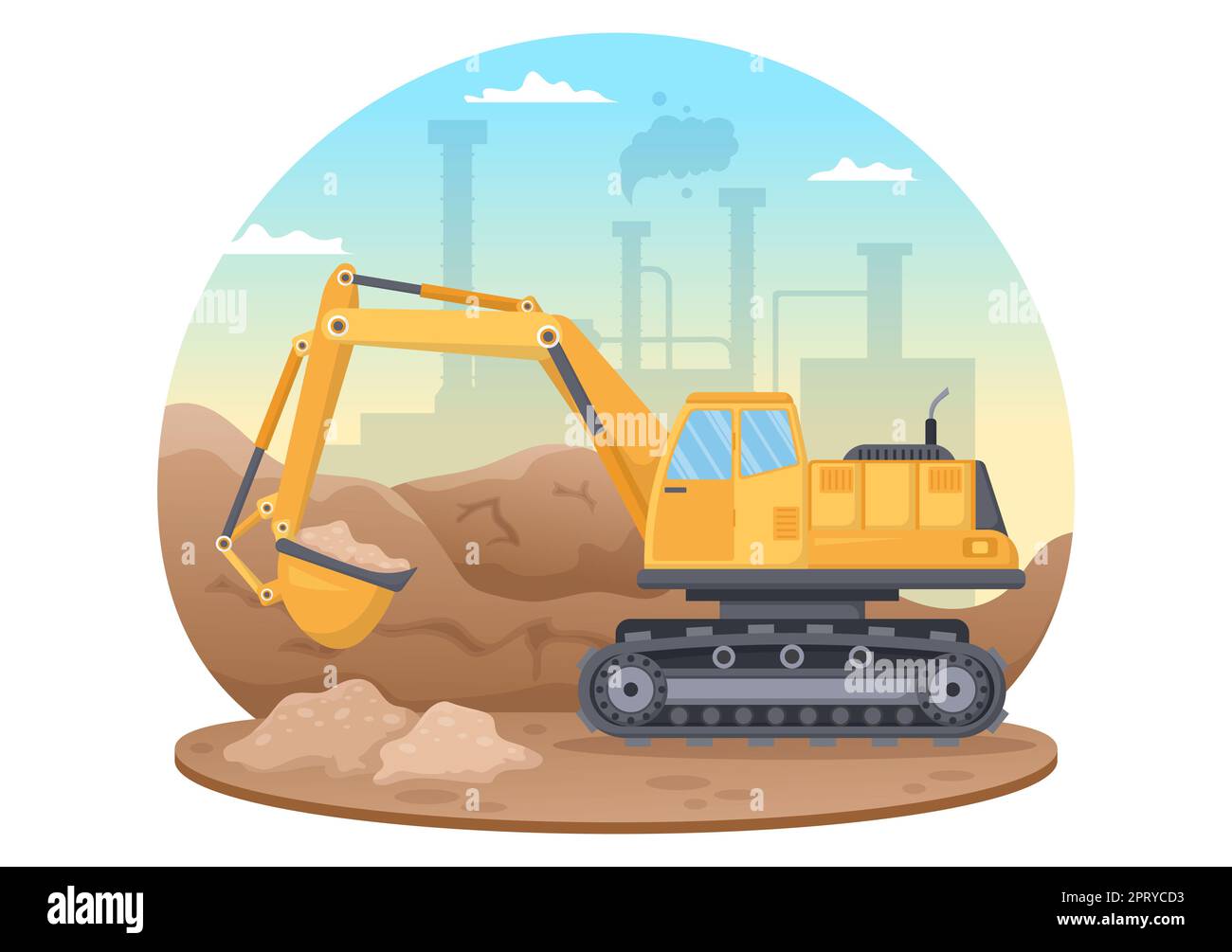 Mining Company with Heavy Yellow Dumper Trucks for Coal Mine Industrial ...