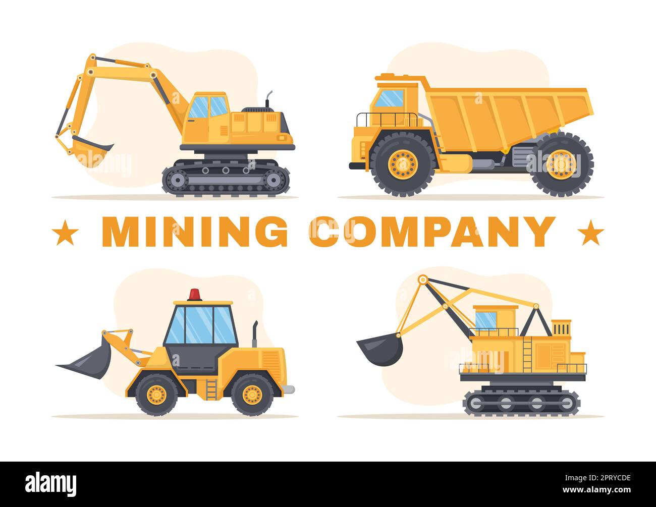 Mining Company with Heavy Yellow Dumper Trucks for Coal Mine Industrial ...