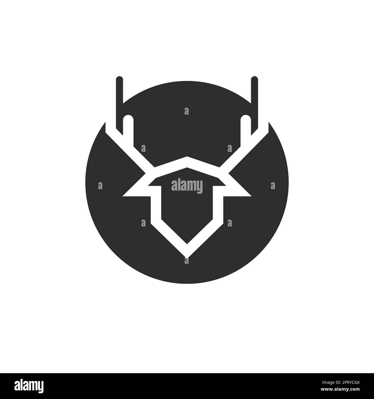 Deer head icon illustration vector concept design template Stock Photo ...