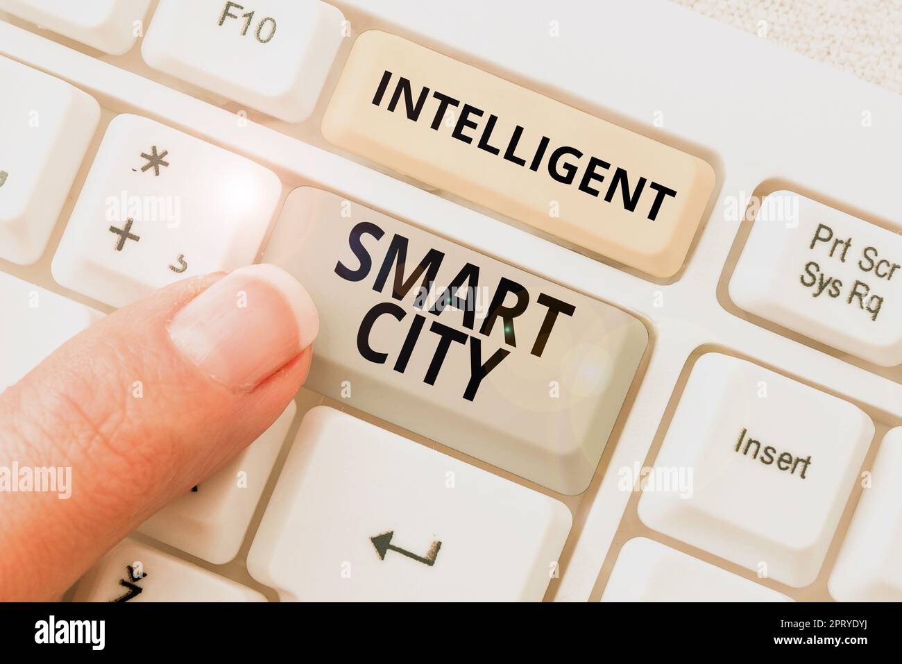 Conceptual caption Intelligent Smart City, Business concept Urban ...