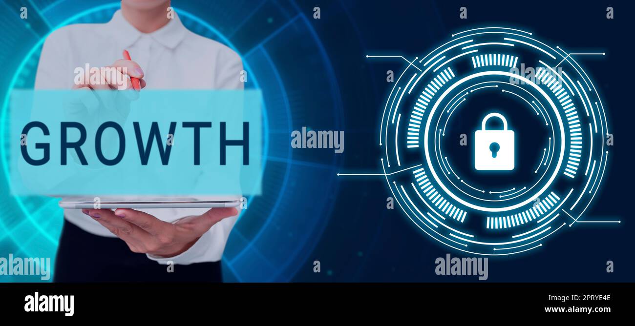 Text showing inspiration Growth, Concept meaning progressive ...