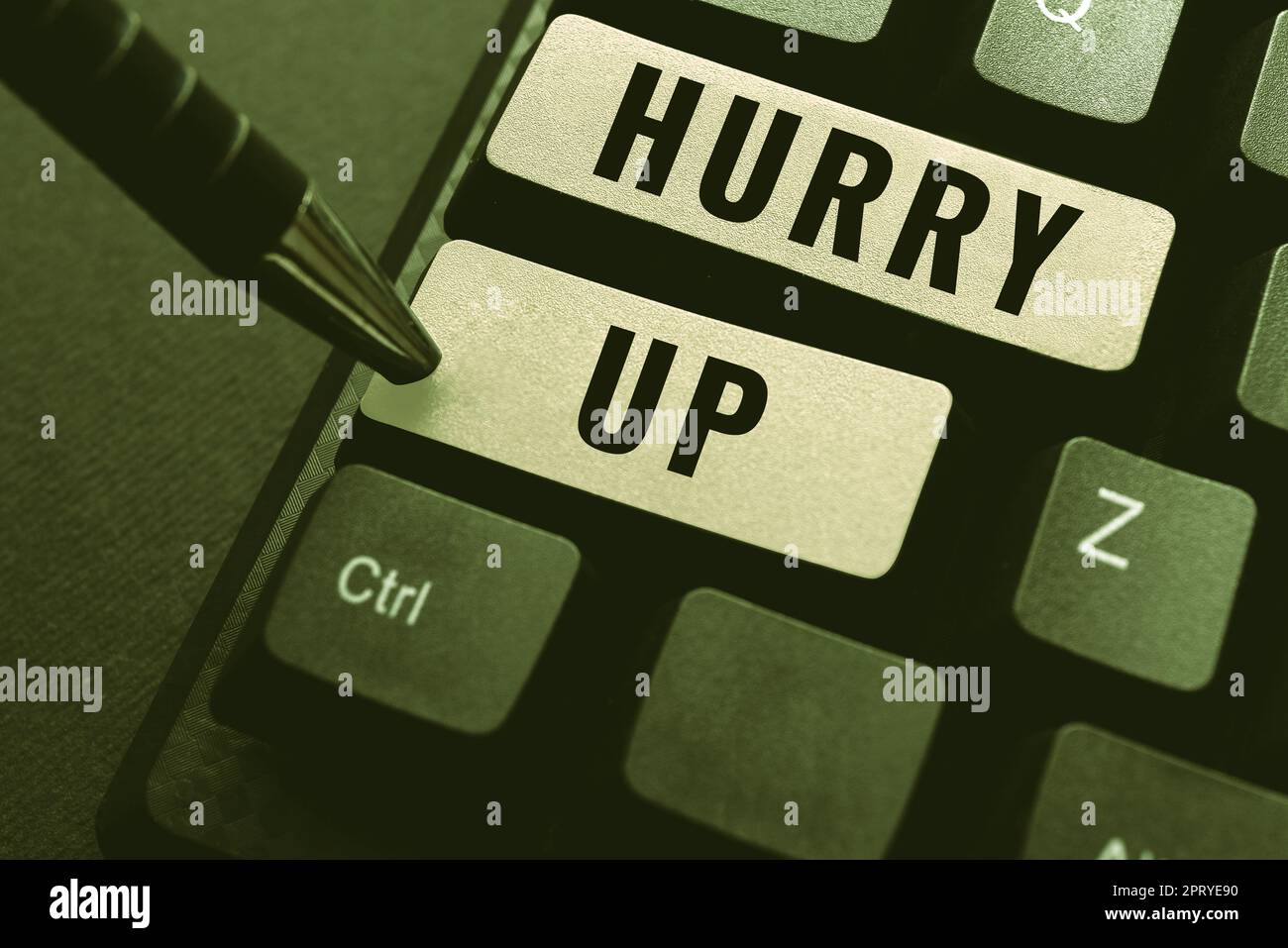 Conceptual display Hurry Up, Business concept asking someone to do a ...