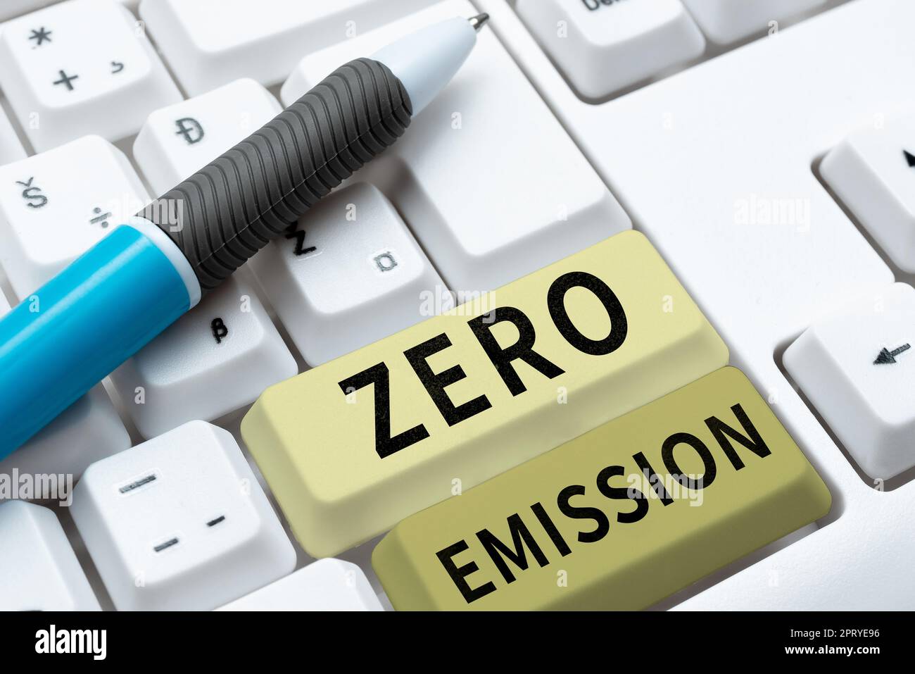 Sign displaying Zero Emission, Word Written on refers to an engine that ...