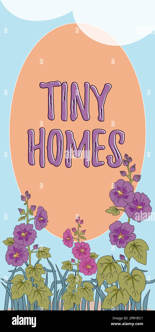Writing displaying text Tiny Homes, Internet Concept houses contain one ...