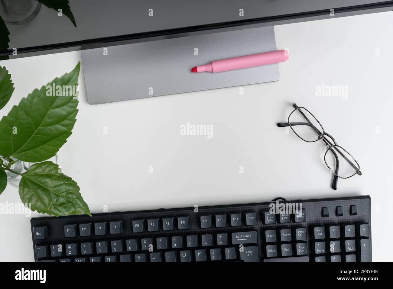 Multiple Assorted Collection Office Stationery Photo Placed Over Table Stock Photo - Alamy