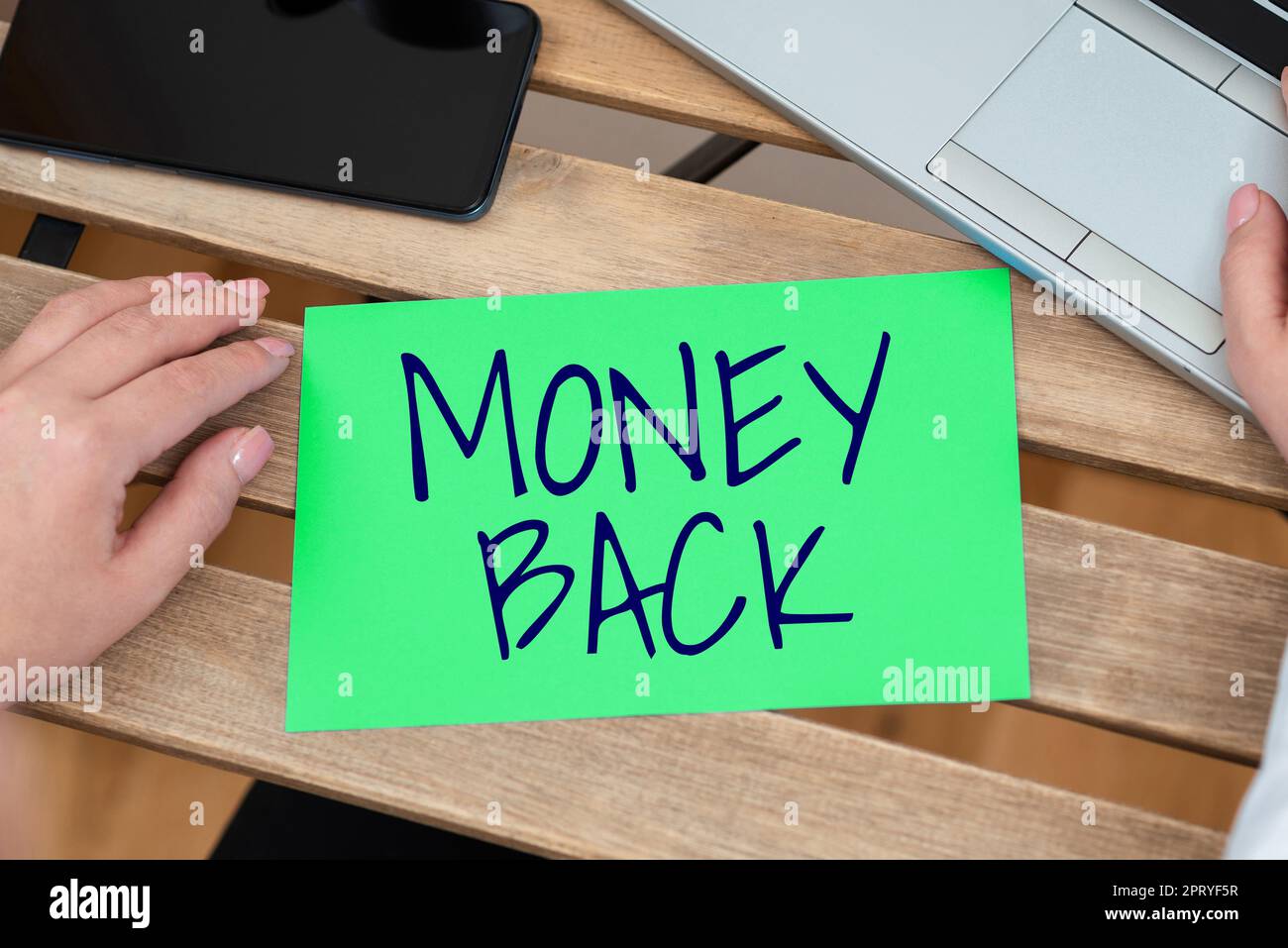 Sign displaying Money Back, Business showcase get what you paid in ...