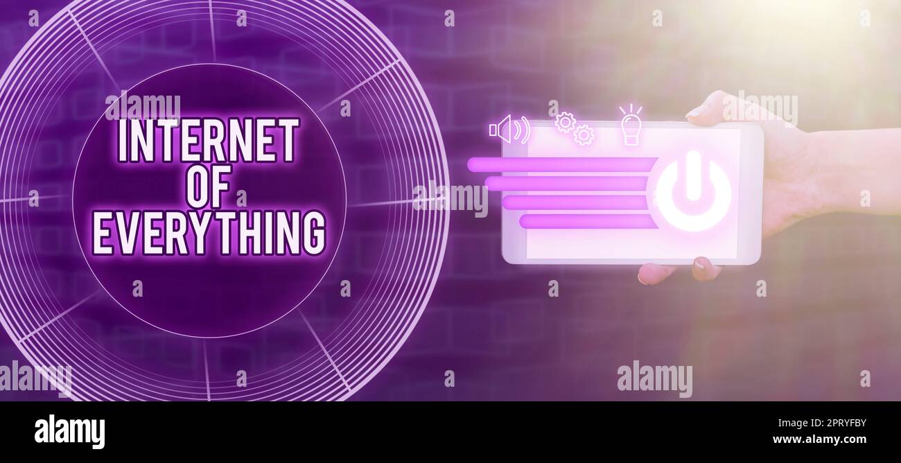 Conceptual caption Internet Of Everything, Business concept smart ...