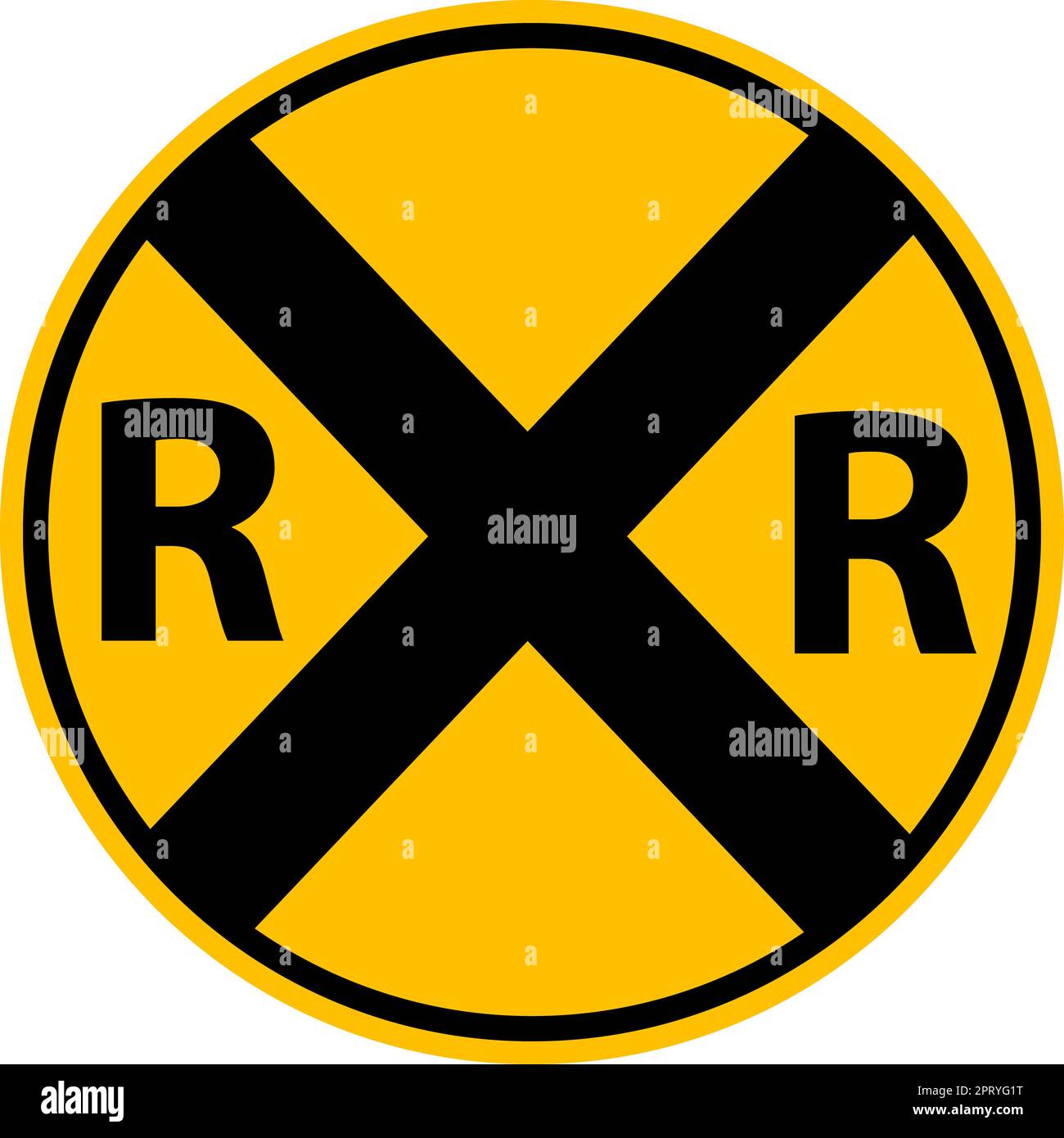 Railroad warning icon on white background. Railroad warning symbol ...