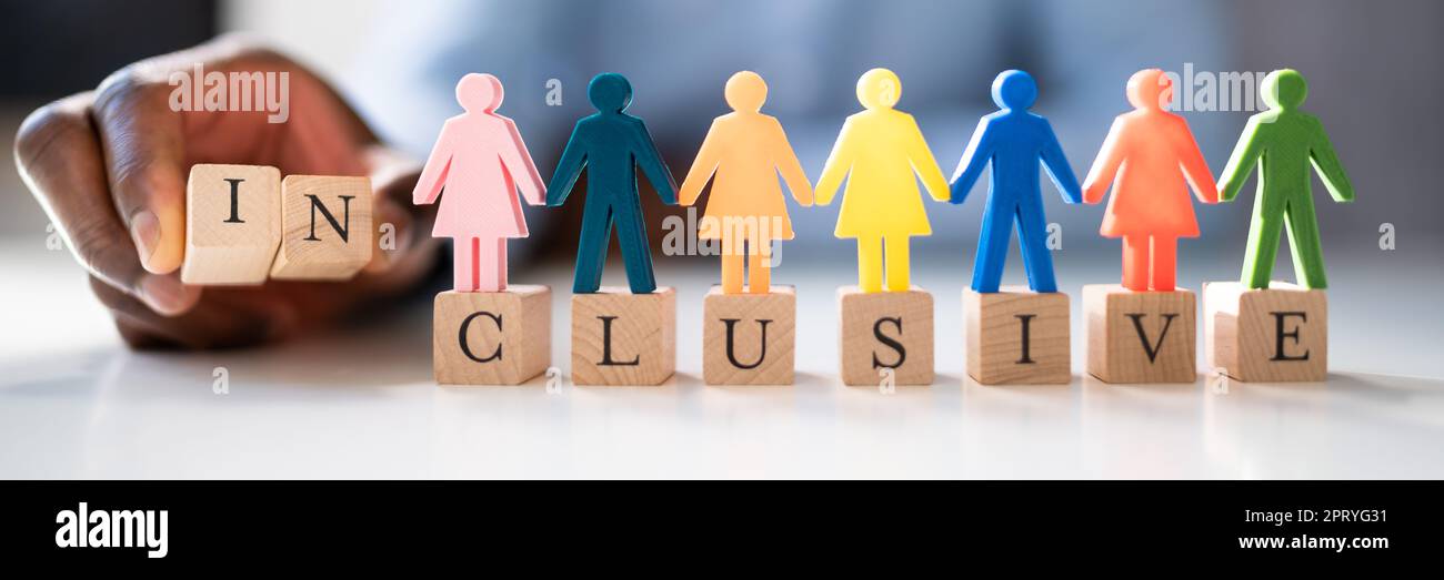 Inclusive Diversity LGBT Colors. Diversity And Inclusion Stock Photo ...