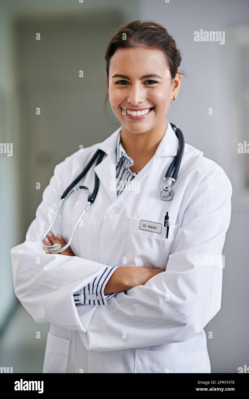 Lets make sure youre happy and well. Portrait of a cheerful young ...